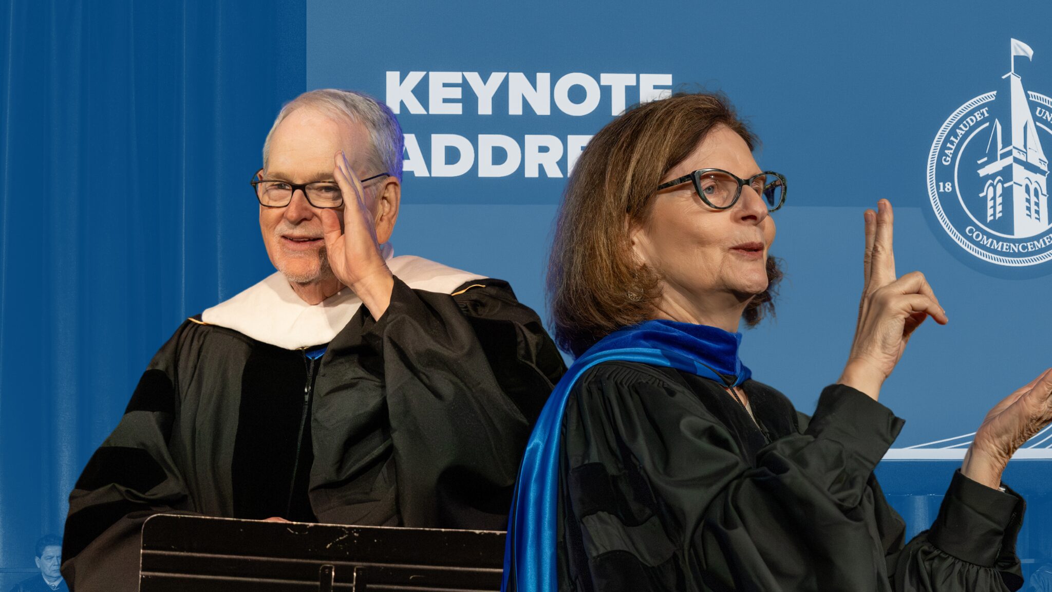 Deaf Studies pioneers deliver keynote speeches | Commencement ...